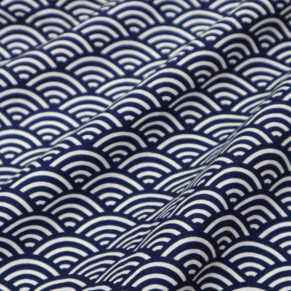Japanese Wave Pattern Fabric