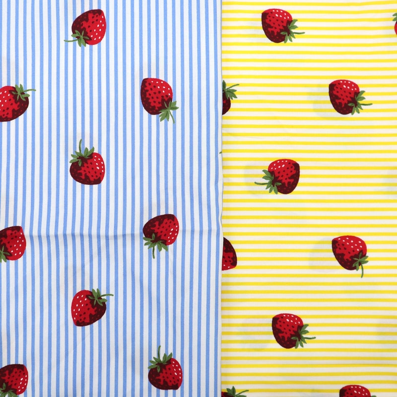 Strawberry Fabric - Etsy