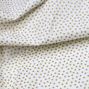 Little Golden Star Cotton Fabric Golden Stars Printed Cotton - Etsy