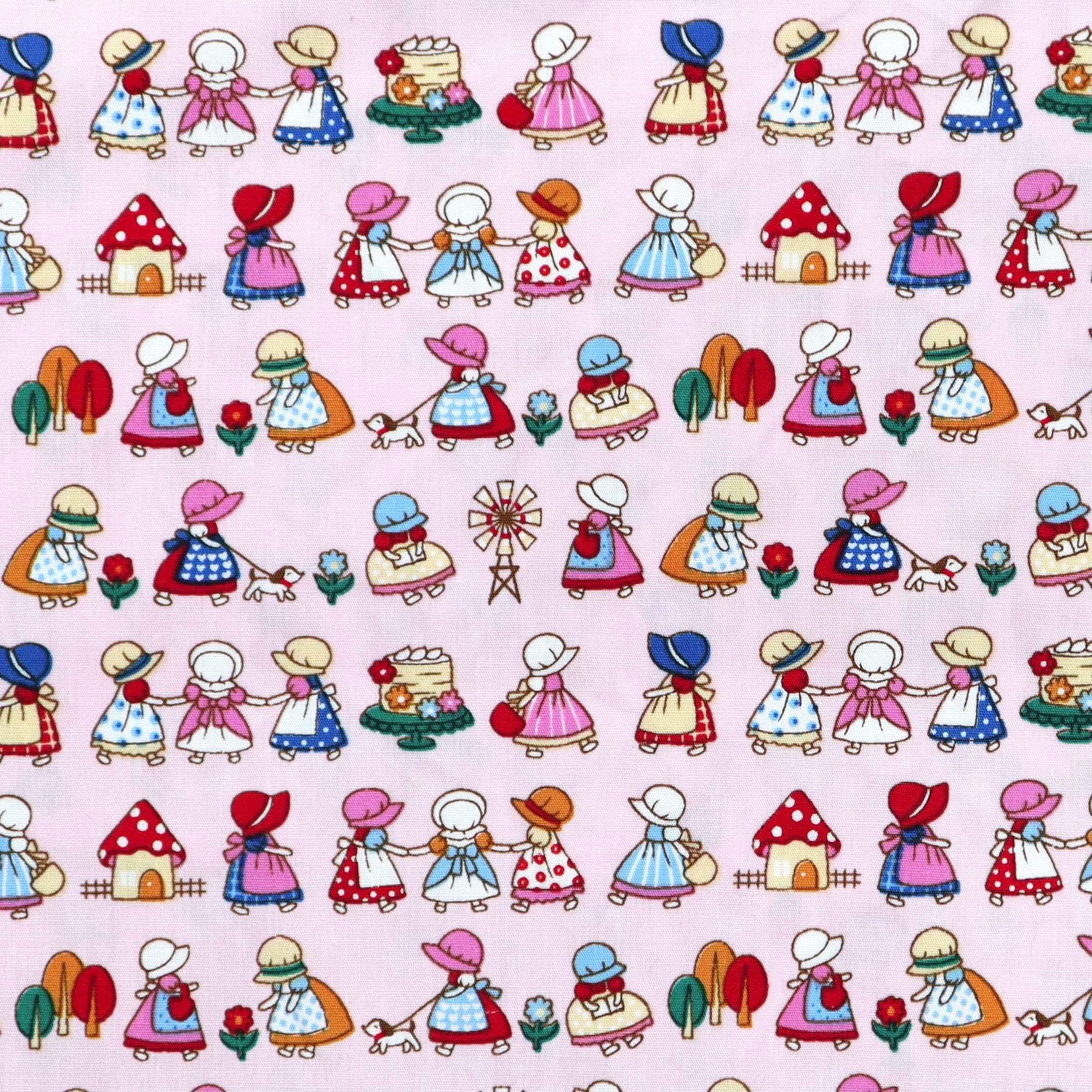 Cute Little Girl Cotton Fabric Sweet Little Girl Printed on - Etsy UK