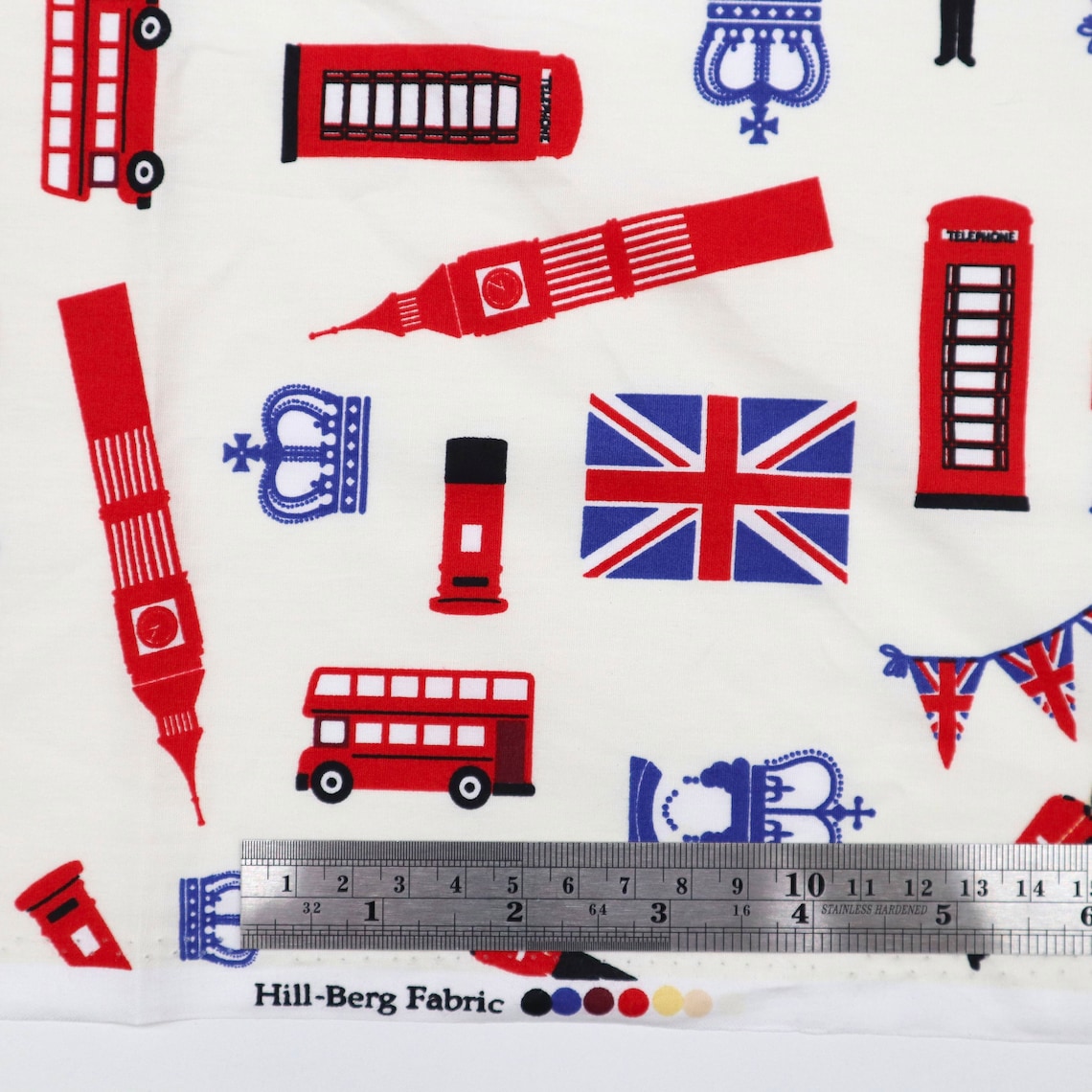 London Iconic Fabric London Cotton Fabric London Symbols - Etsy