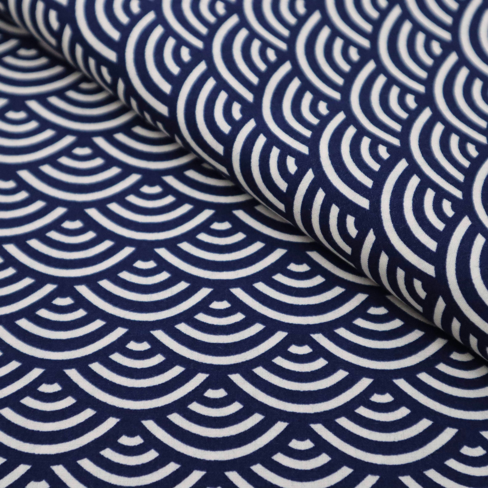 Japanese Wave Fabric Blue Japanese Traditional Wave Printed | Etsy