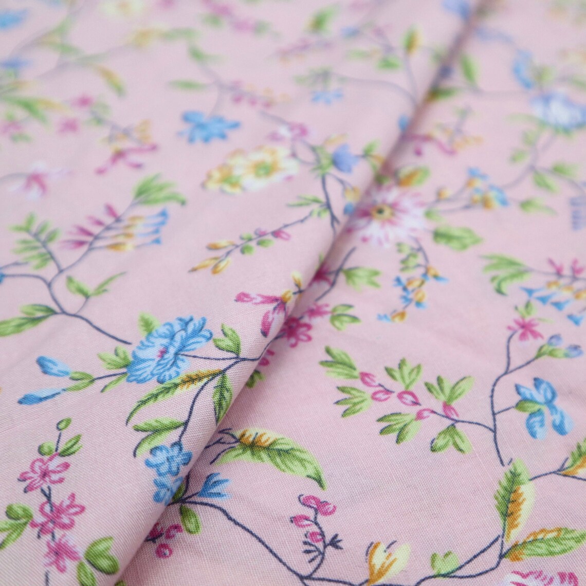 Sweet Ivy Flower Cotton Fabric Beautiful Ivy Floral Printed | Etsy