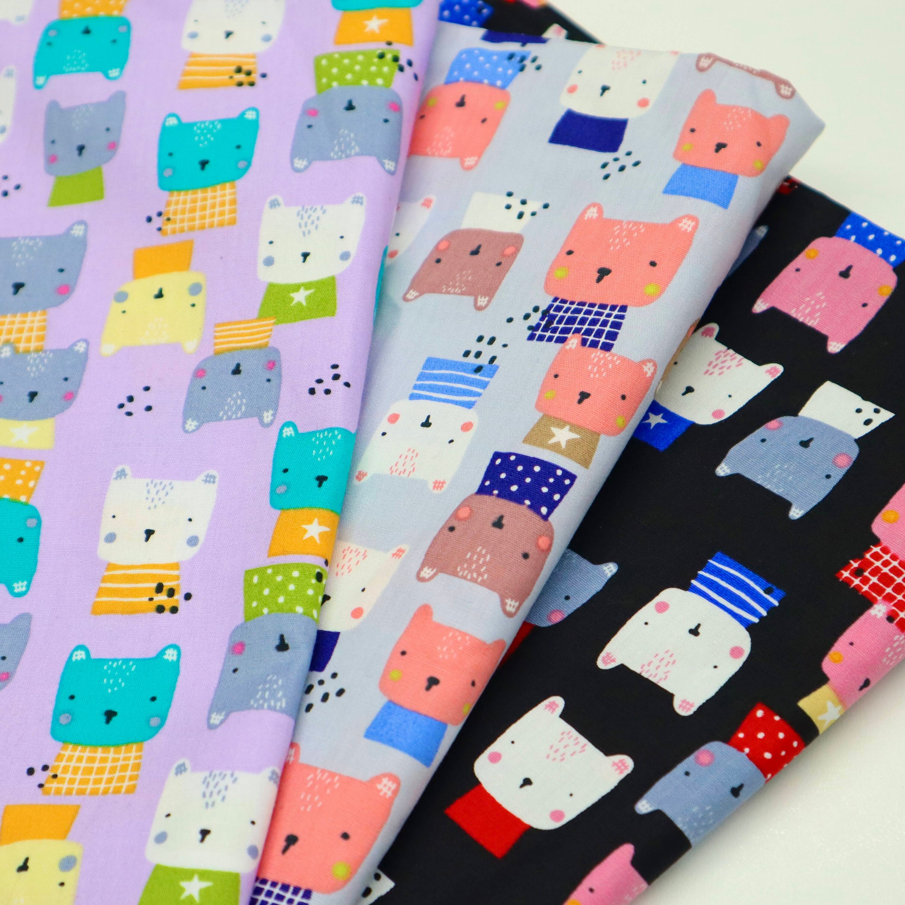 Exotic Animal Cotton Fabric Cute Cartoon Printed on Violet | Etsy