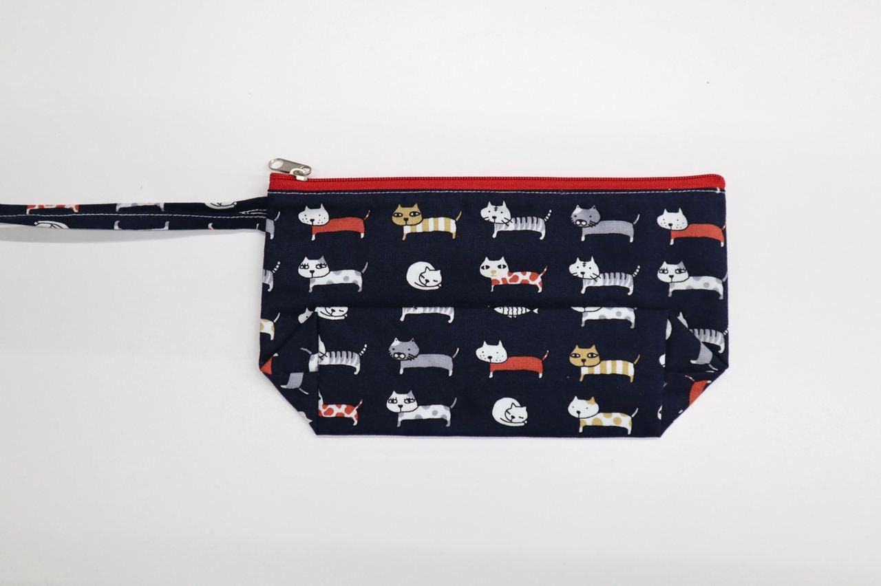 Cat Zipper Pouch Cute Cat Zipper Bag Cosmetic Pouch Pencil | Etsy