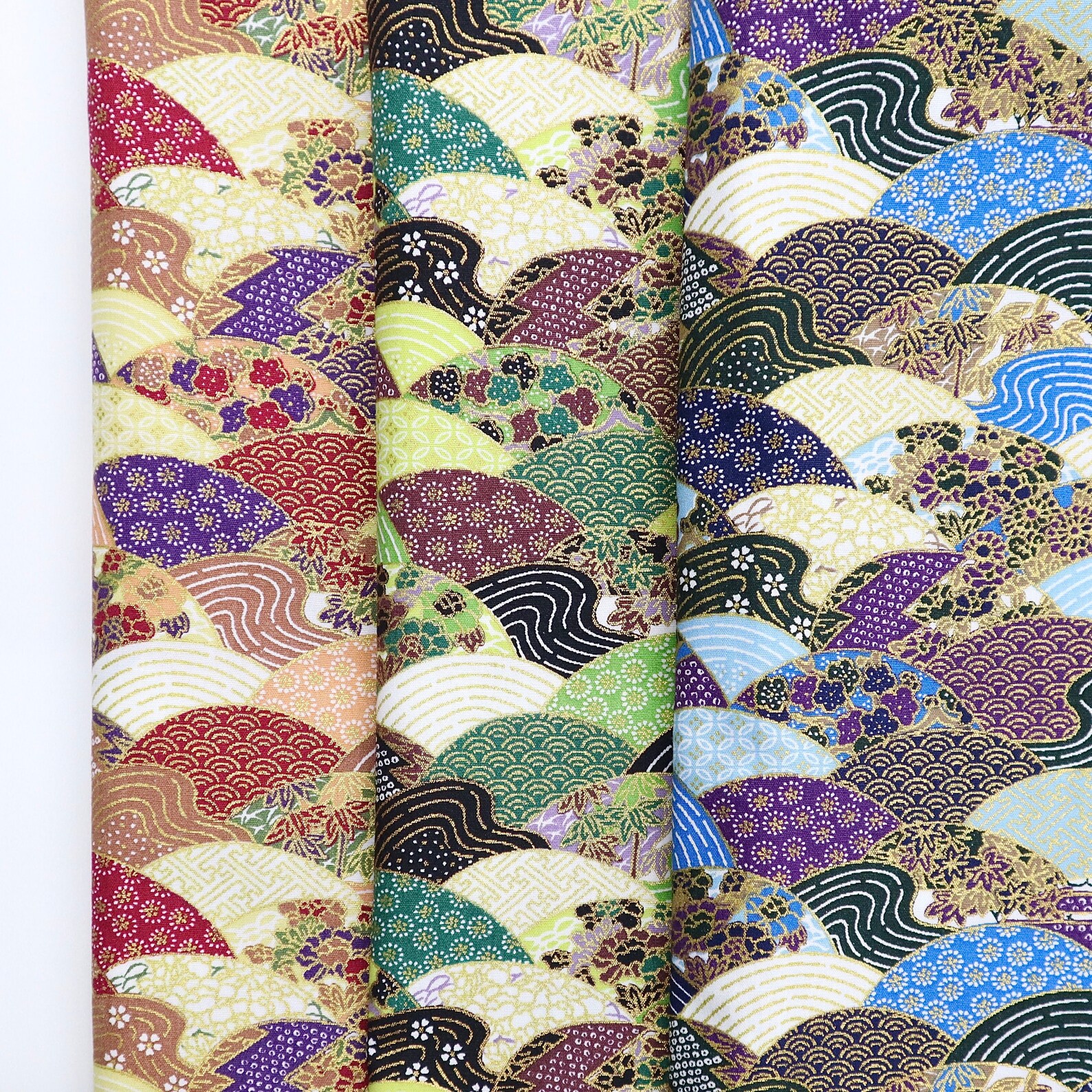 Beautiful Japanese Wave Cotton Fabric Japanese Traditional | Etsy
