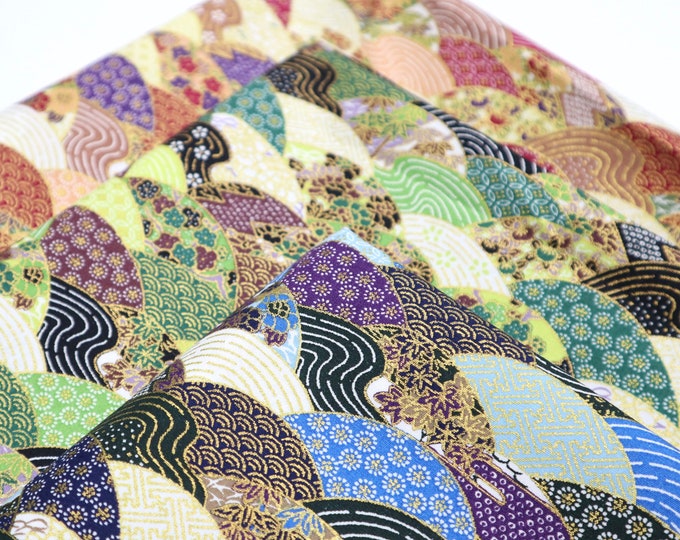 Beautiful Japanese Wave Cotton Fabric - Japanese Traditional Wave ...