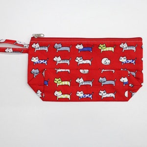 Cat Zipper Pouch - Cute Cat Zipper Bag, Cosmetic Pouch, Pencil Pouch - Etsy