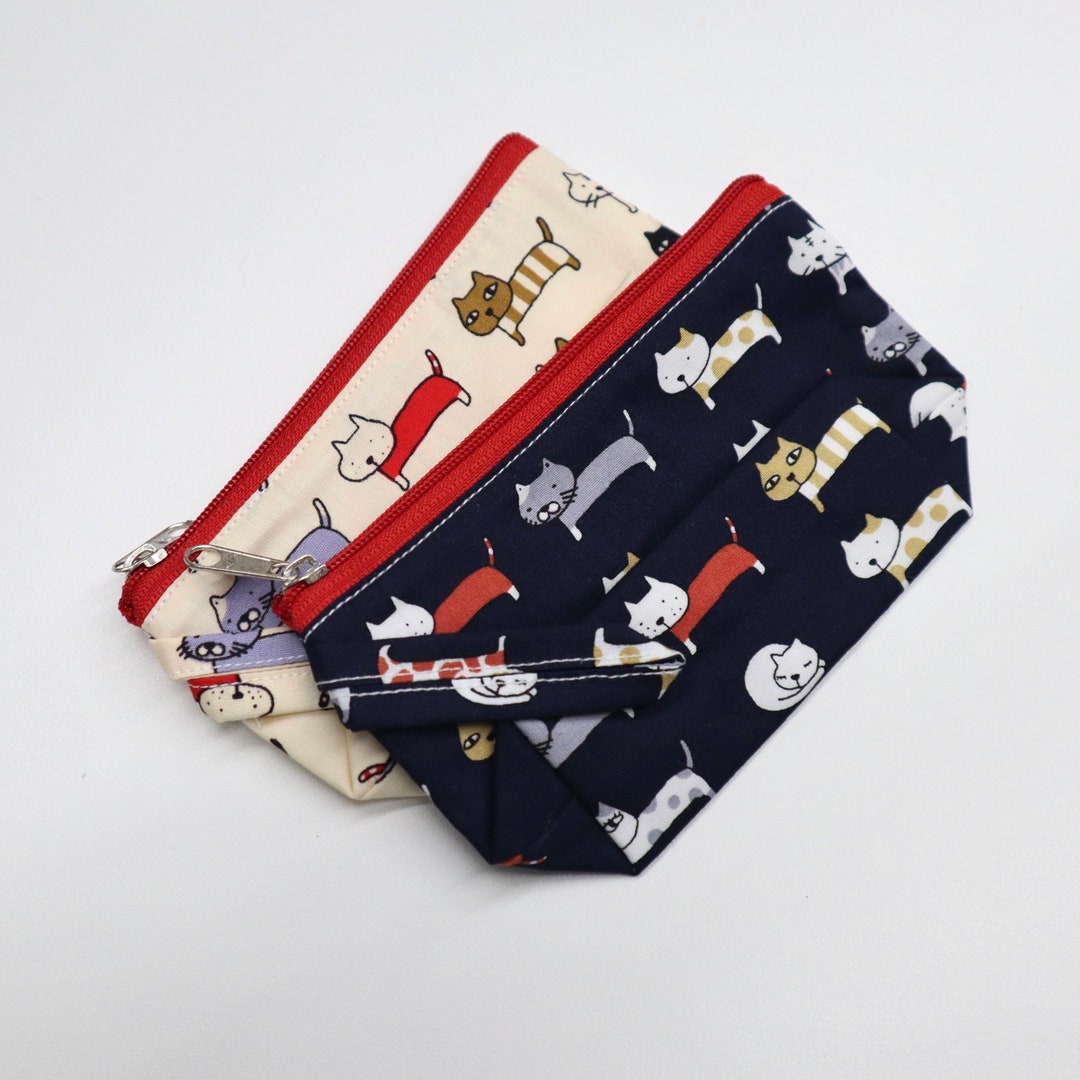 Cat Zipper Pouch - Mini Cat Zipper Bag, Coin Pouch, Small Pouch, Coin ...