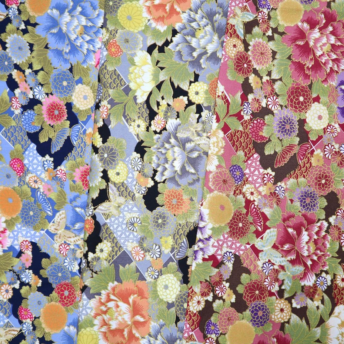 Japanese Traditional Style Fabric Beautiful Japanese Flower | Etsy