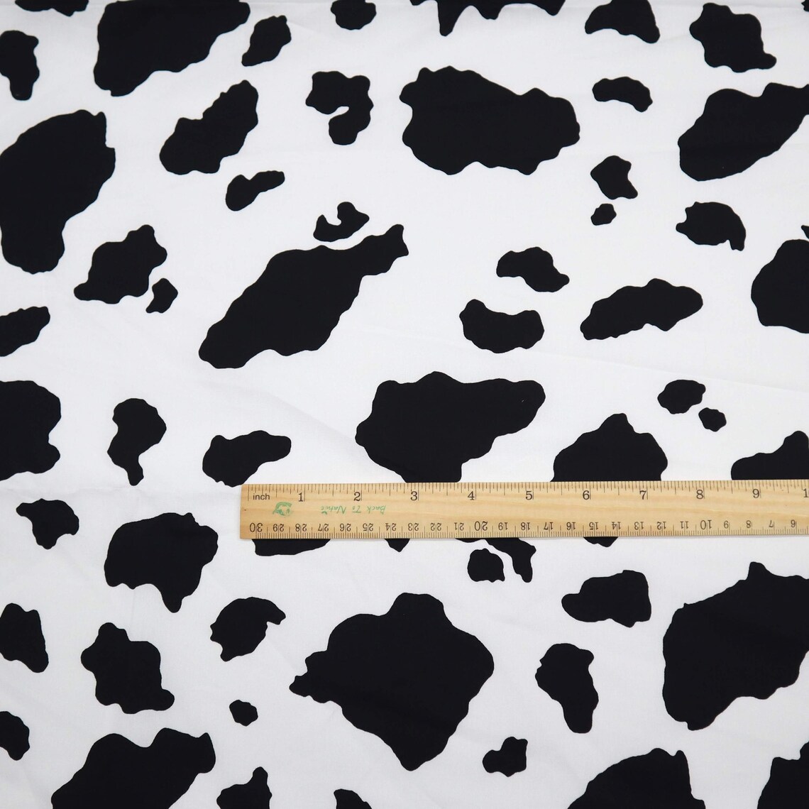 Cow Printed Cotton Fabric Black and White Cow Fabric Cattle | Etsy