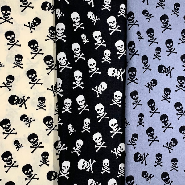 Fabric With Skulls - Etsy