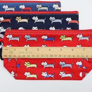 Cat Zipper Pouch - Cute Cat Zipper Bag, Cosmetic Pouch, Pencil Pouch - Etsy