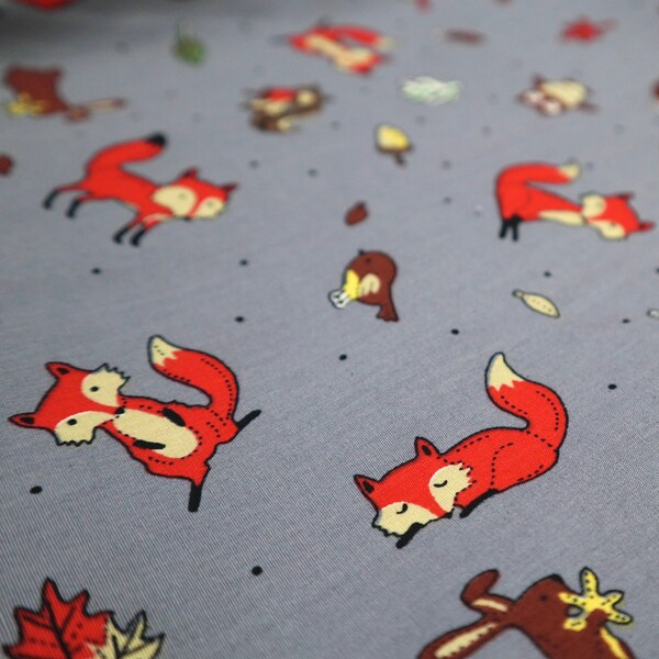 Fox Print Fabric - Etsy
