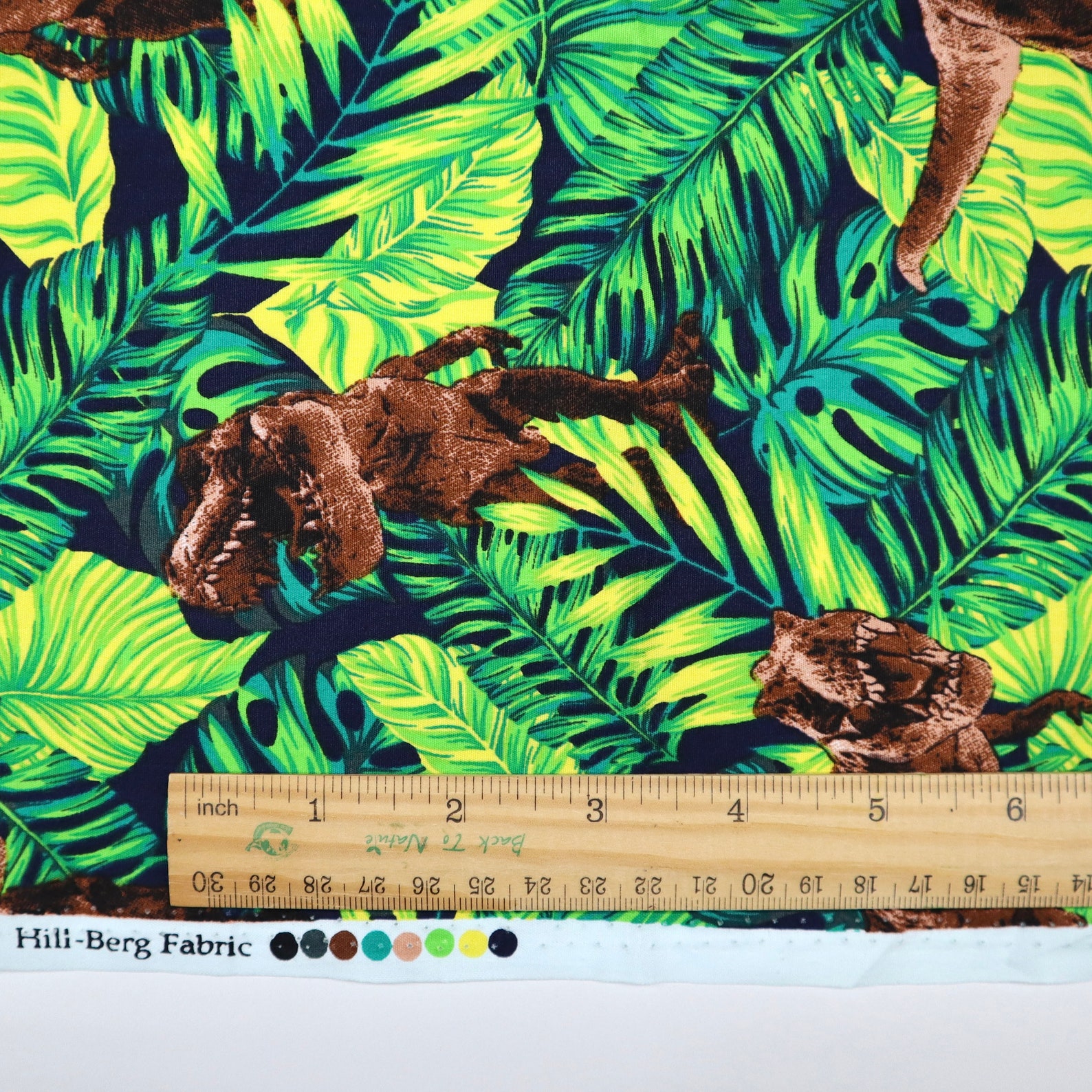 T. Rex Fabric T. Rex Printed on Light Blue Navy Blue | Etsy