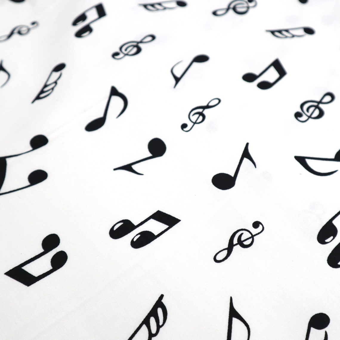 Musical Notes Cotton Fabric Music Notes Printed Fabric | Etsy