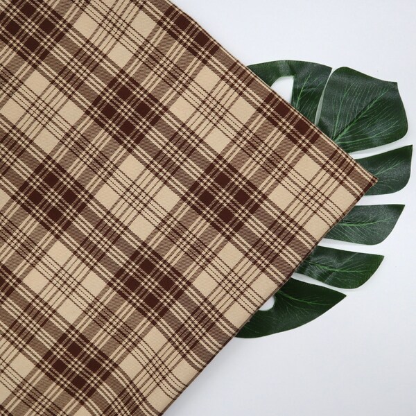 Plaid Cotton Fabric - Etsy