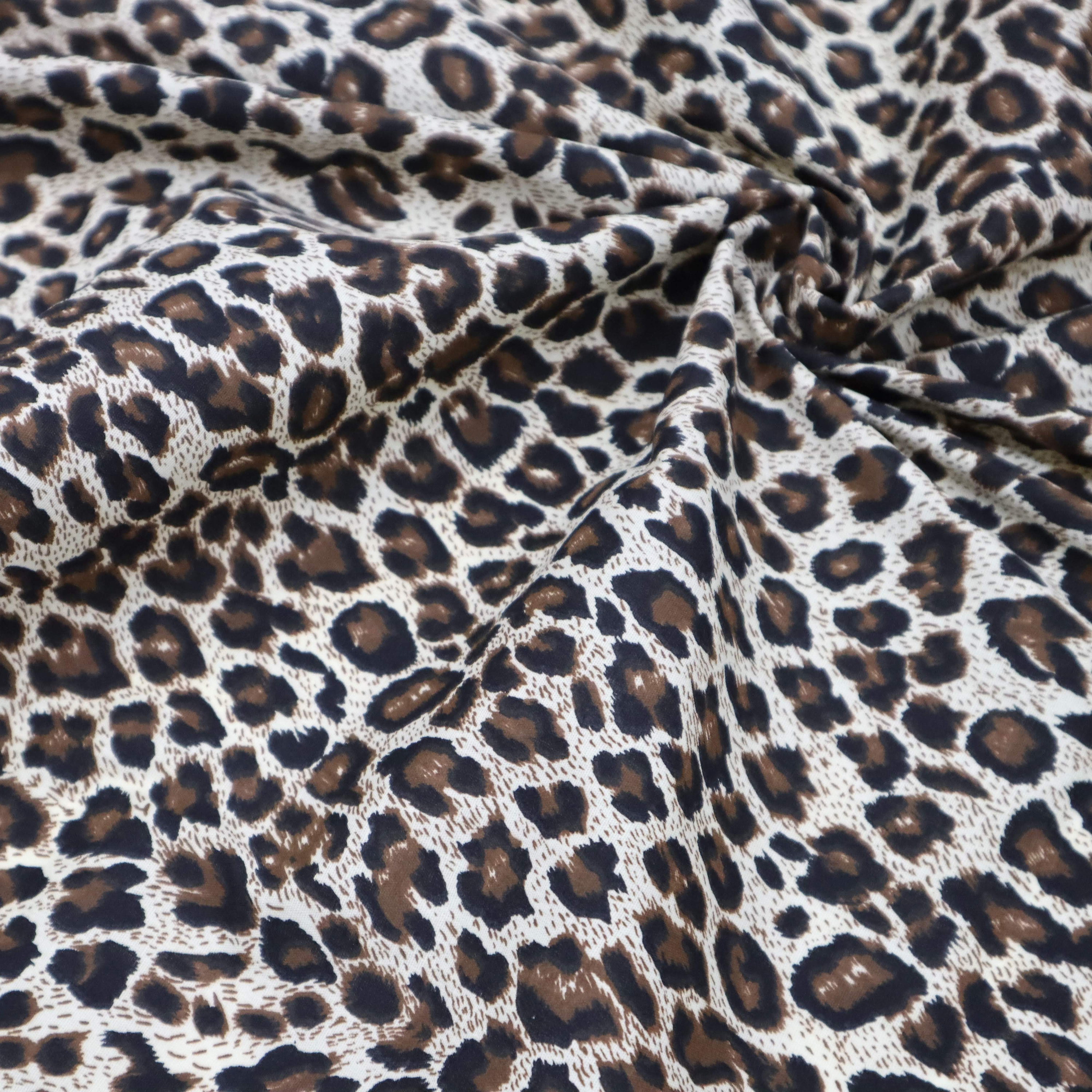 Leopard Printed Cotton Fabric Leopard Fabric Cheetah | Etsy