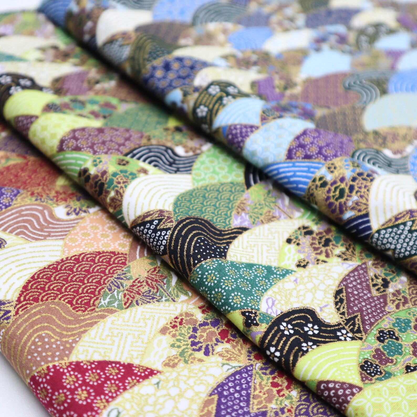 Beautiful Japanese Wave Cotton Fabric Japanese Traditional | Etsy