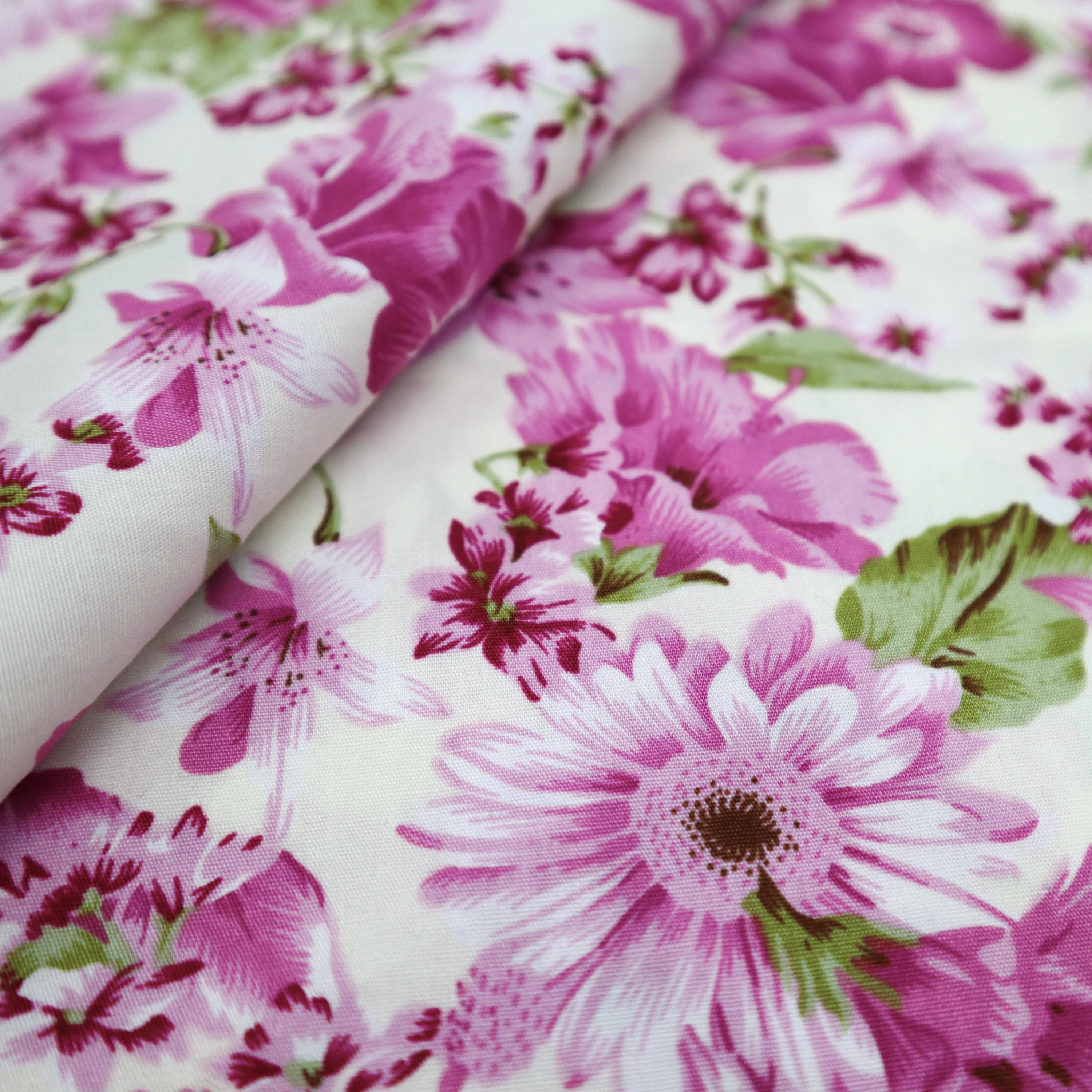 Sweet Flower Cotton Fabric Beatiful Violet Pink Floral Print | Etsy Sweet Flower Cotton Fabric Beatiful Violet Pink Floral Print | Etsy