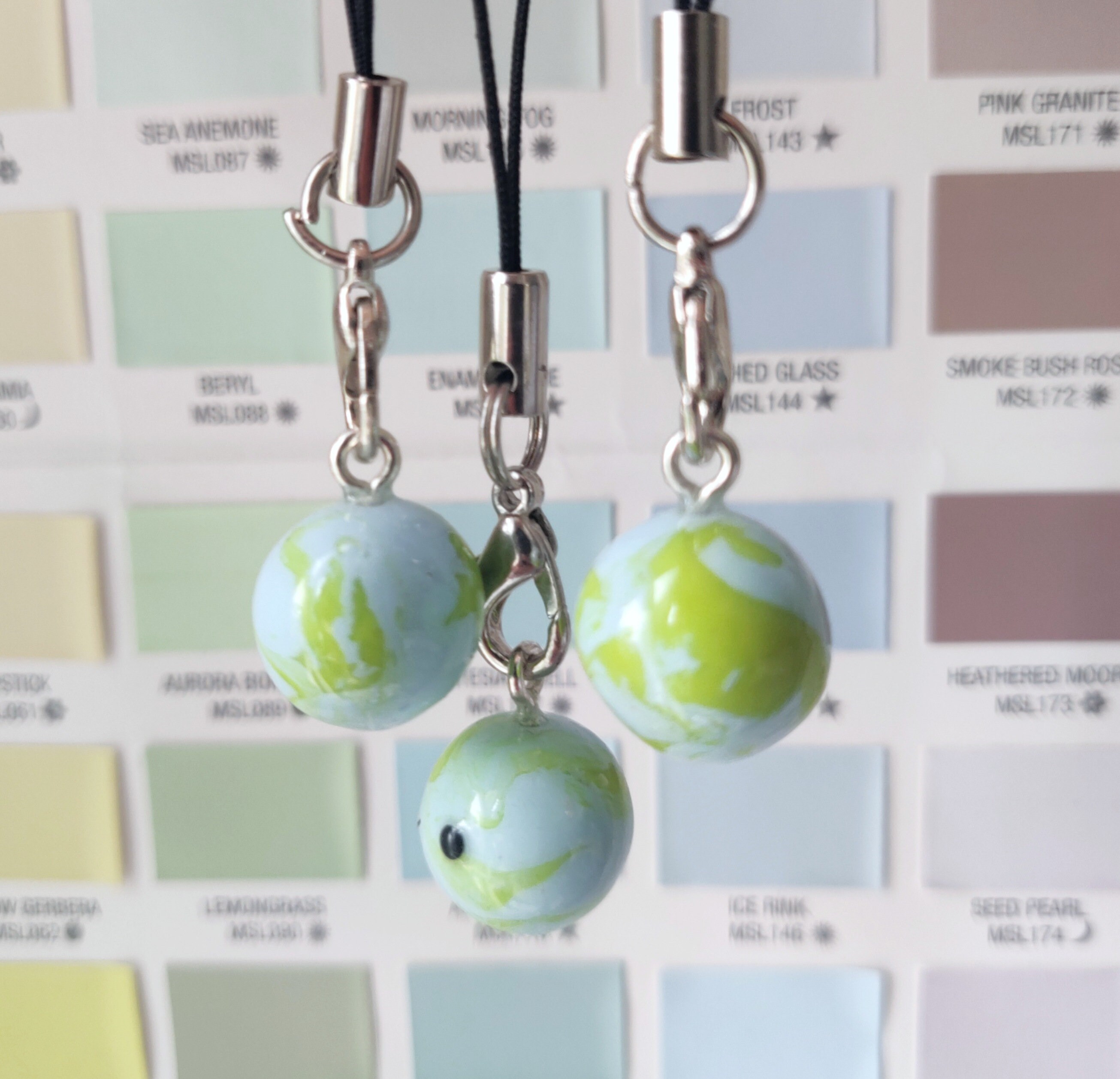 Earth Polymer Clay Charm Keychain Miniature Charm Nature | Etsy