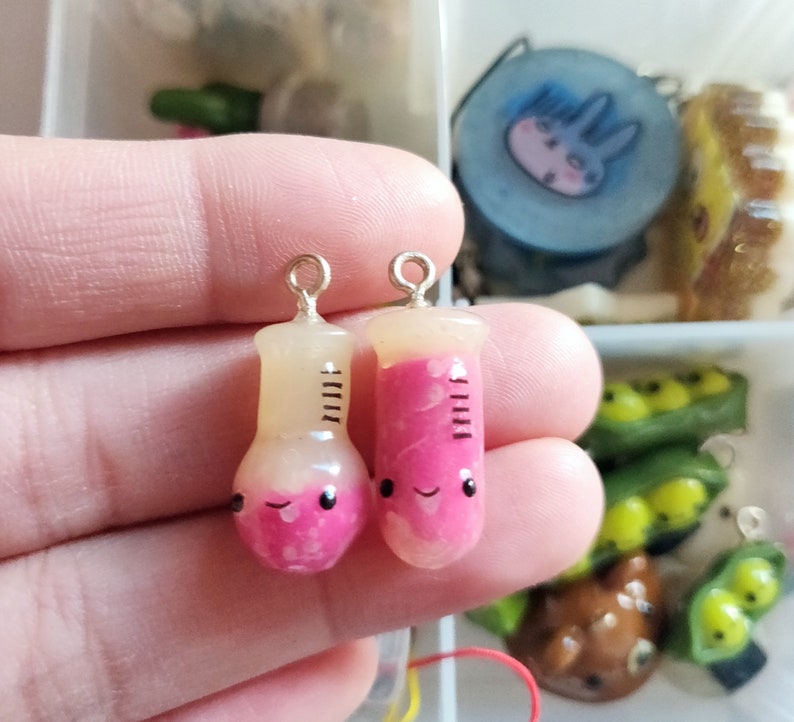 Test Tube Beaker Polymer Clay Charm Keychain Miniature Charm - Etsy