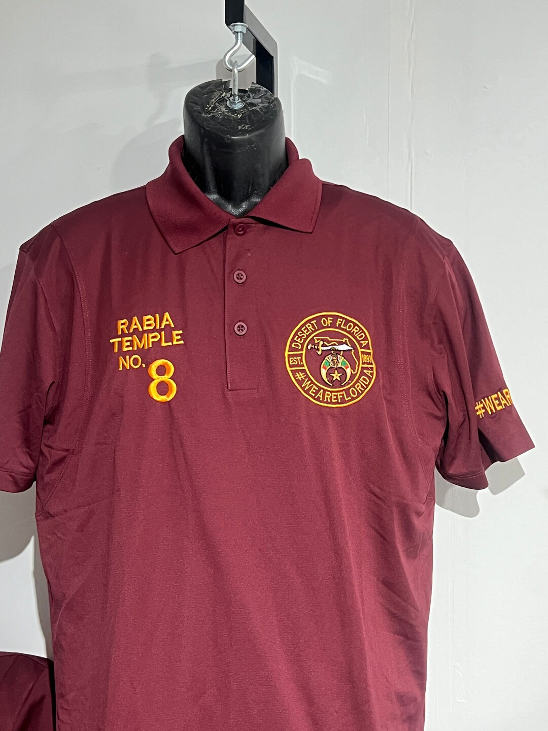 Desert of Florida AEAONMS Burgundy Polo Shirt (size Sm-4xl) - FREE ...