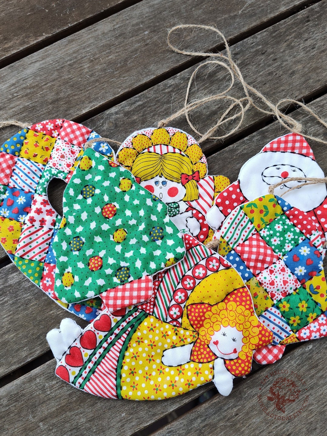 Vintage Quilted Christmas Ornaments: 1970s Spring Mills Fabric Panel - Etsy