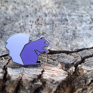 Purple Squirrel Enamel Pin, Squirrel Hard Enamel Pin, Lapel Pin Badge ...