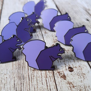 Purple Squirrel Enamel Pin, Squirrel Hard Enamel Pin, Lapel Pin Badge ...