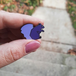 Purple Squirrel Enamel Pin, Squirrel Hard Enamel Pin, Lapel Pin Badge ...