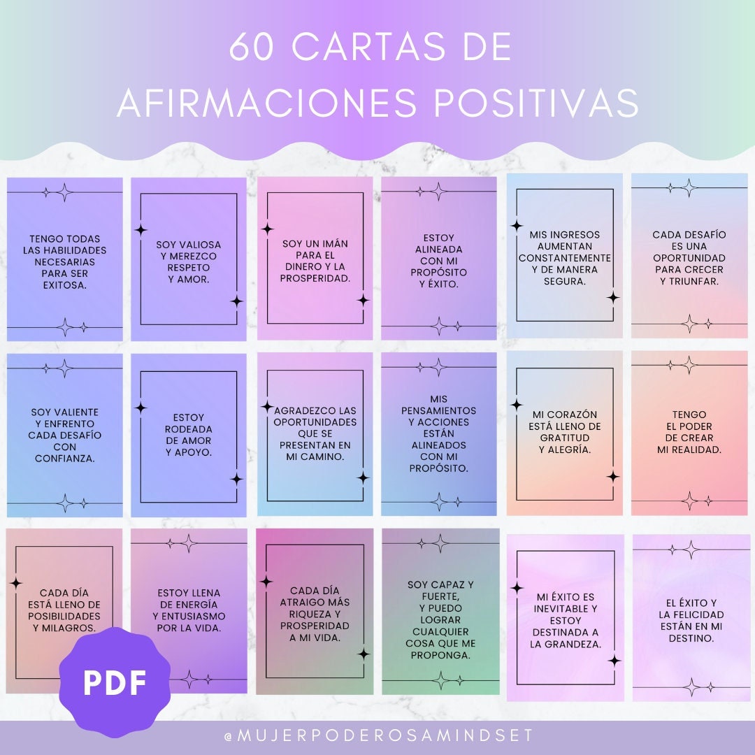 Cartas De Afirmaciones Positivas Para Mujeres Exitosas EDICIÓN CLASSIC ...