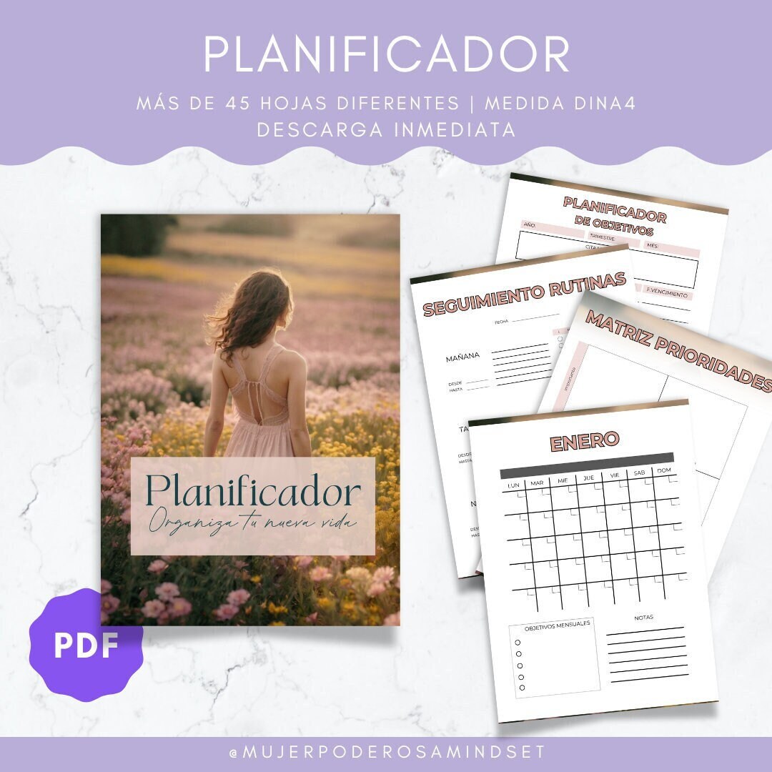 Planner (planificador) En Formato Digital - Descarga Inmediata - Etsy