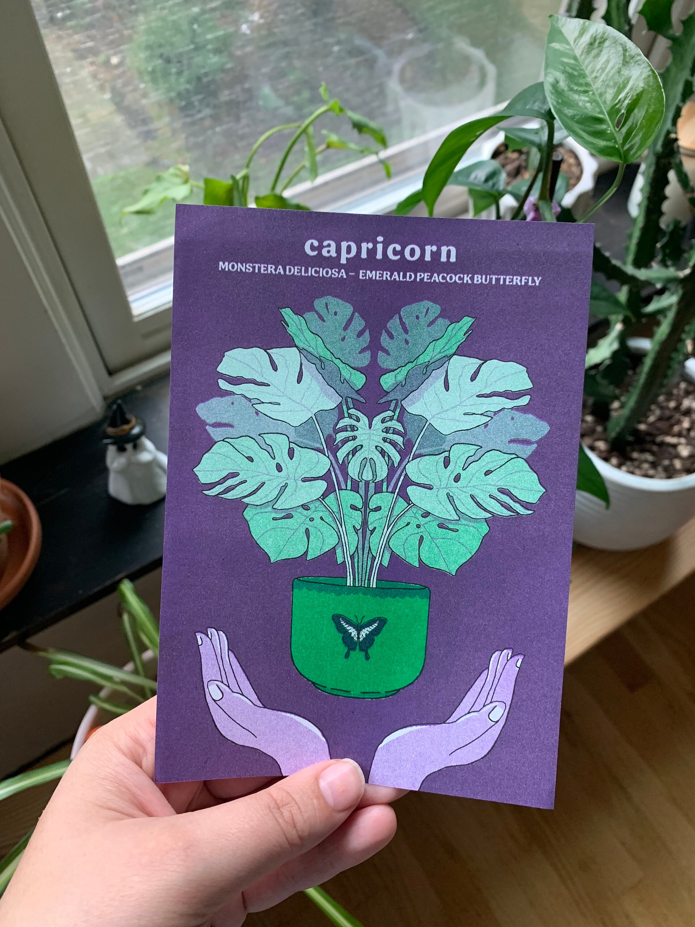 Zodiac Plant + Bug Risograph 5x7 Print - Etsy