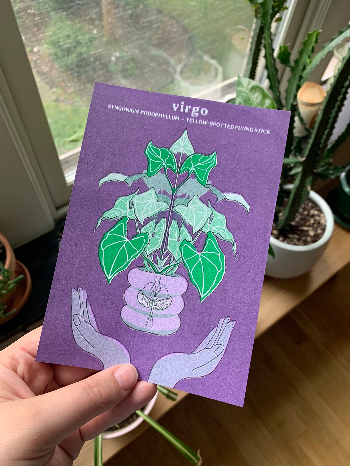 Zodiac Plant + Bug Risograph 5x7 Print - Etsy