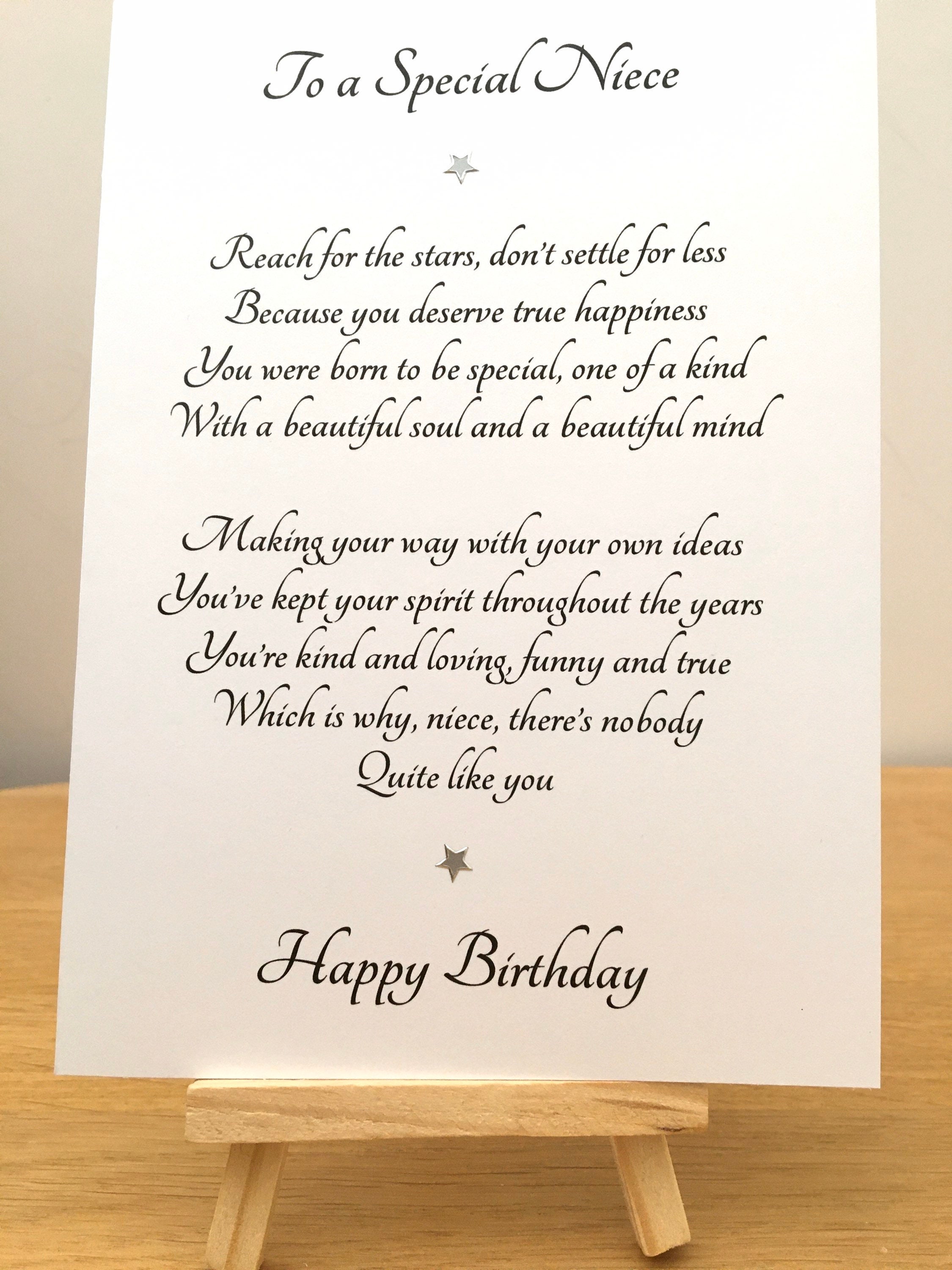 Card for special nieces birthday birthday card from aunt and | Etsy