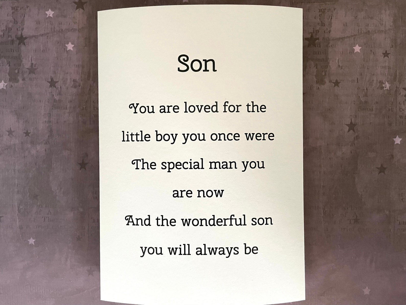 Card for Grown up Son Special Sons Birthday Birthday Card - Etsy