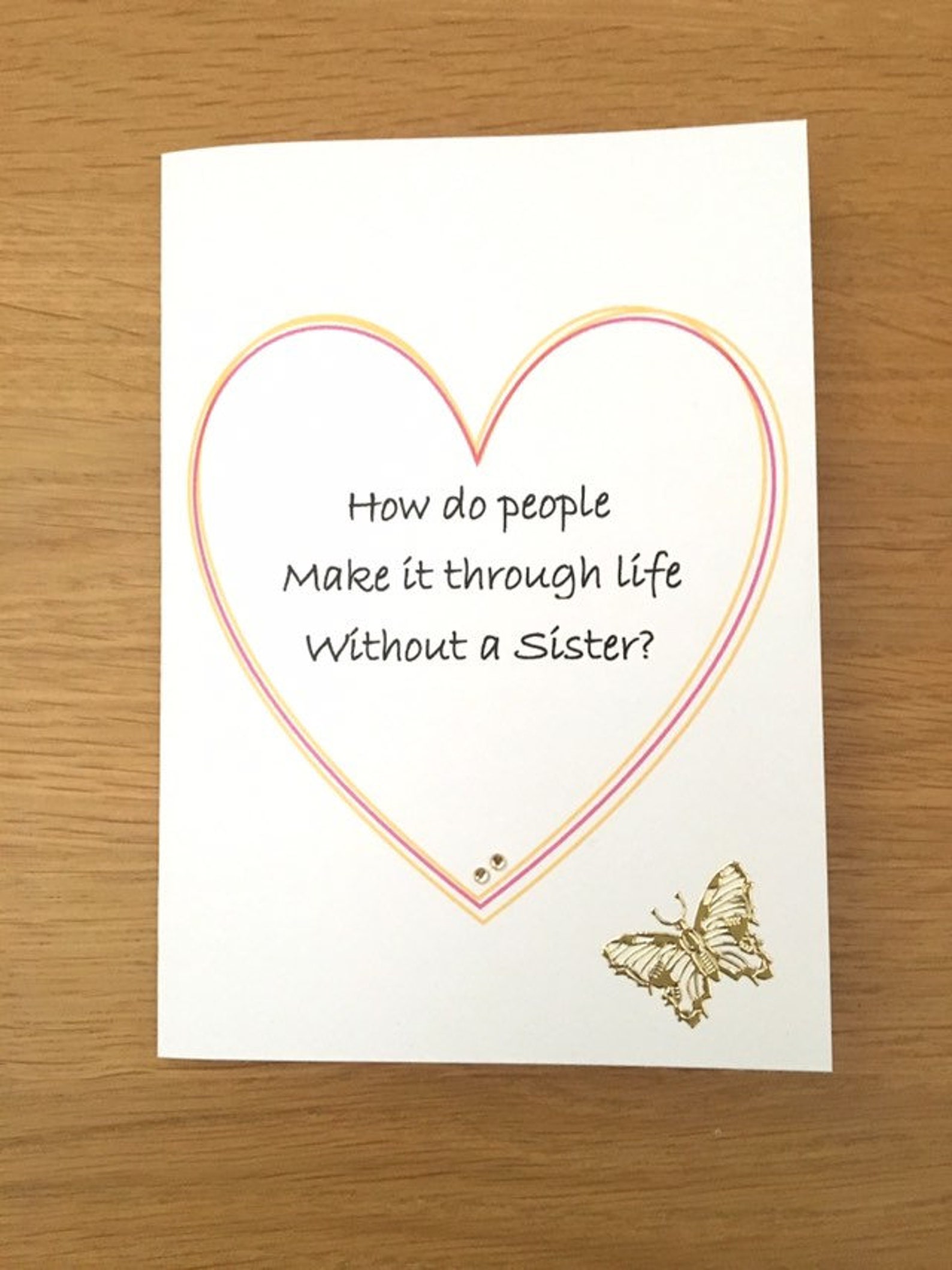 Card for Sisters Handmade Sisters Birthday Card Sisters Day - Etsy UK