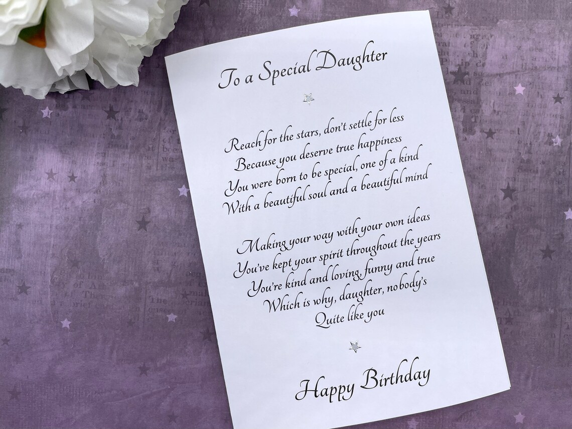 Card for Adult Daughter Special Daughter's Birthday - Etsy