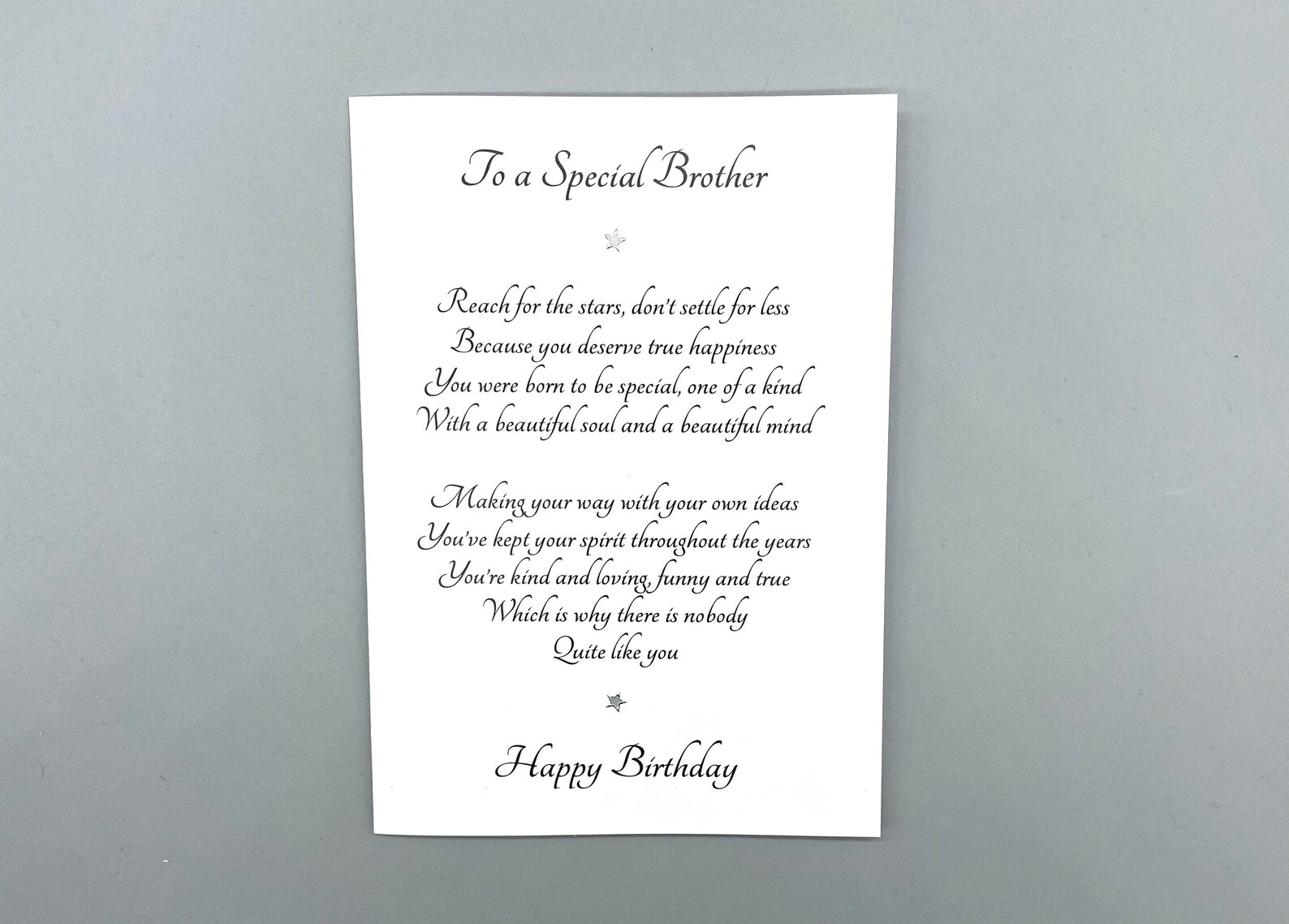 Card for Brother Special Brothers Birthday Sincere Card for - Etsy UK