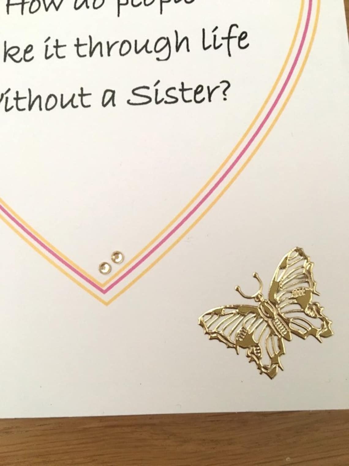 Card for Sisters Handmade Sisters Birthday Card Sisters Day - Etsy UK