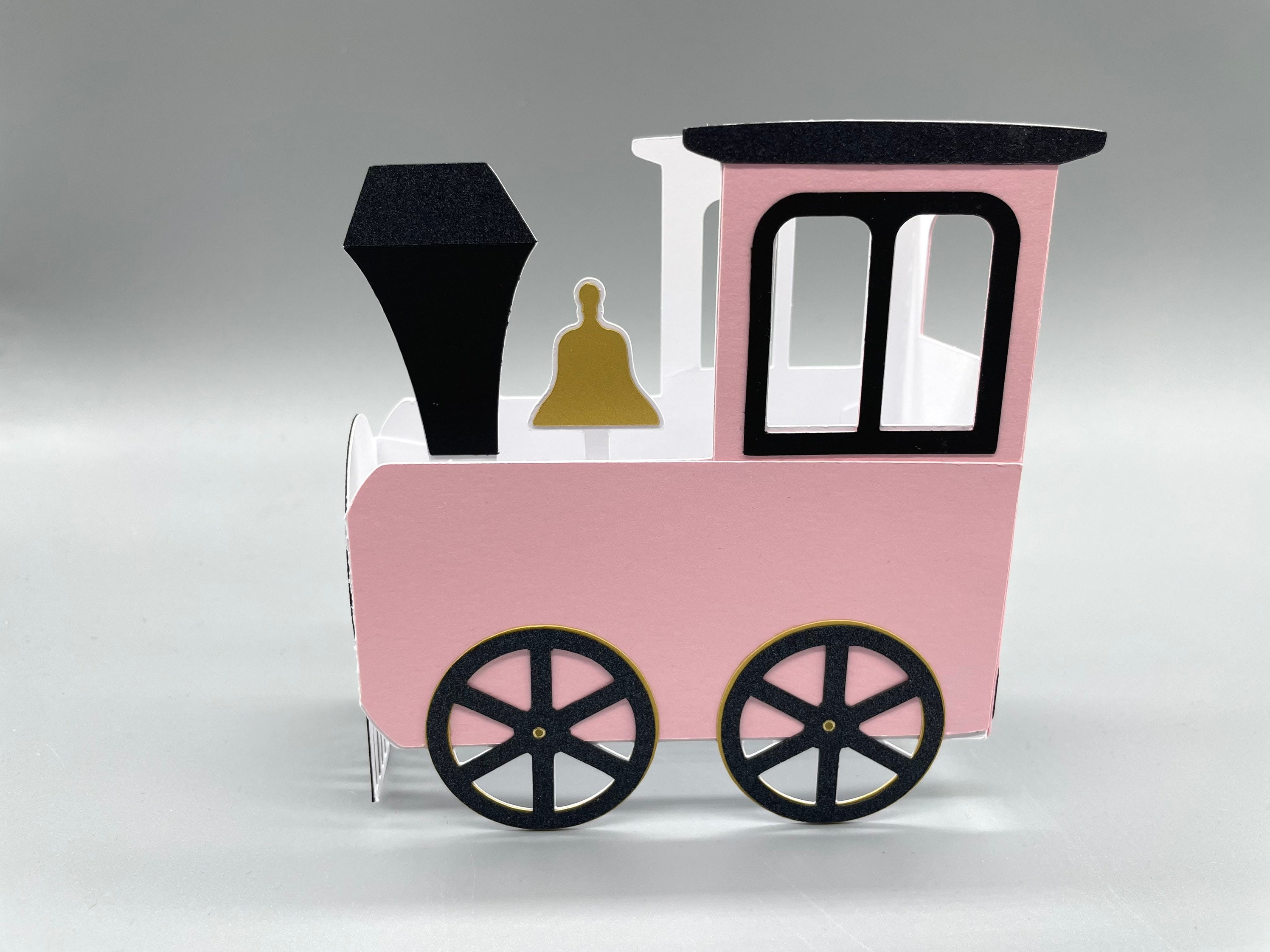 Steam Engine 3d Box Card for Train Loving Child or Adult. Train Card ...