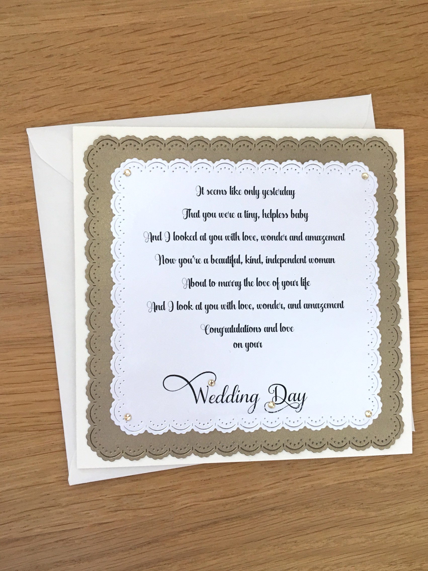 Card for Daughter on Wedding Day, Wedding Card for Daughter, Card for ...