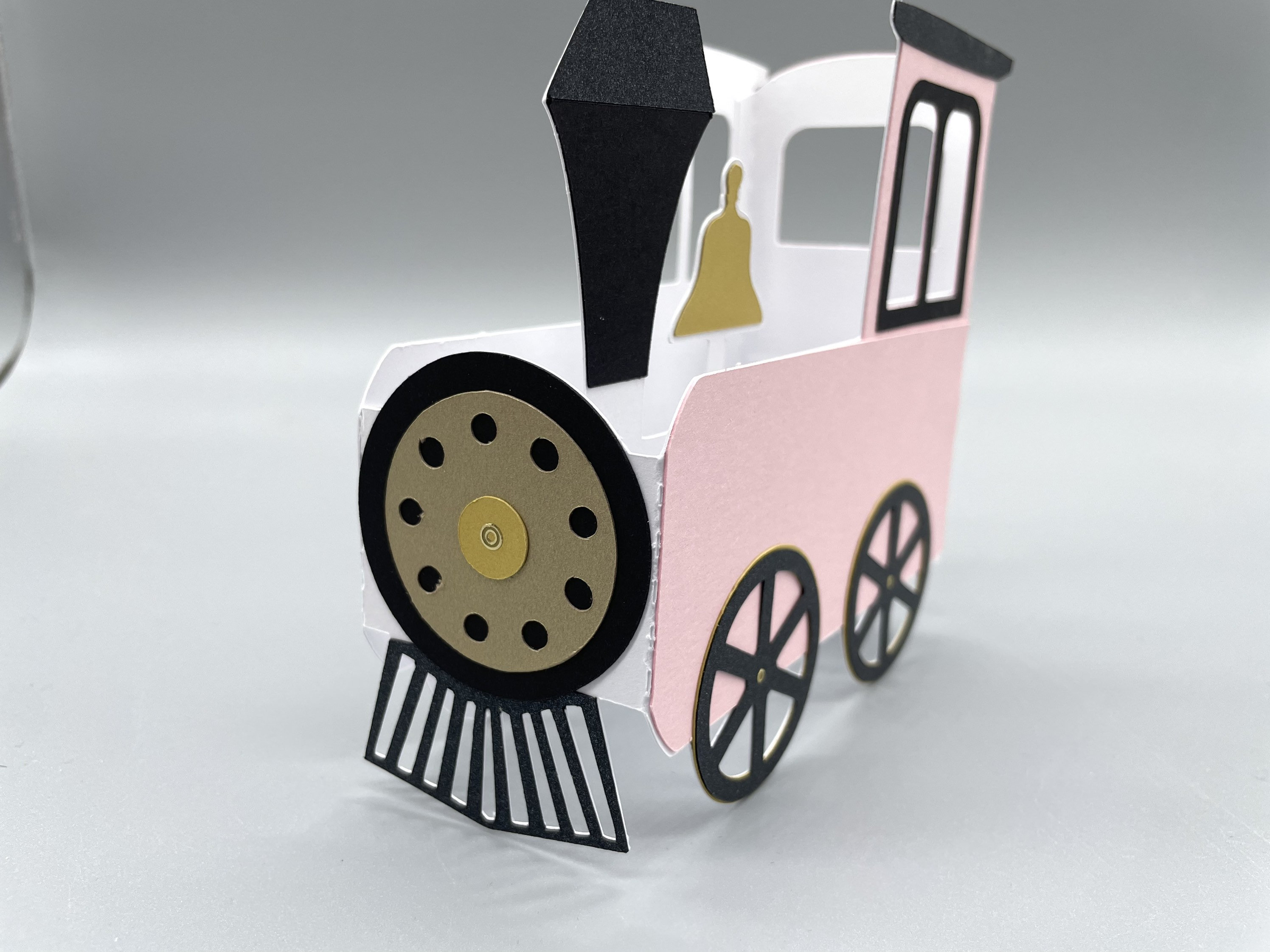 Steam Engine 3d Box Card for Train Loving Child or Adult. Train Card ...