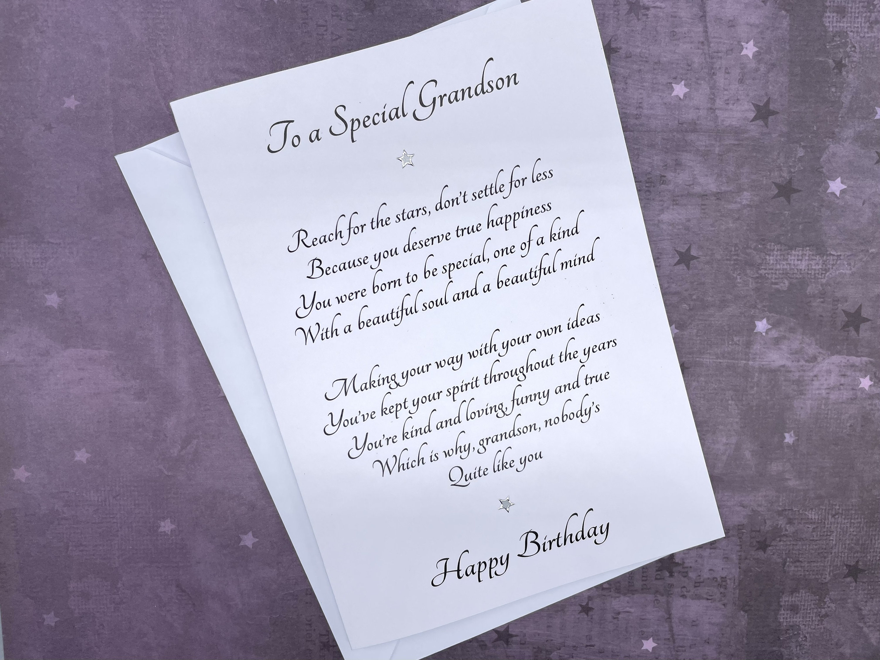 Card for Special Grandson’s Birthday, Personalised Card for Grandson ...