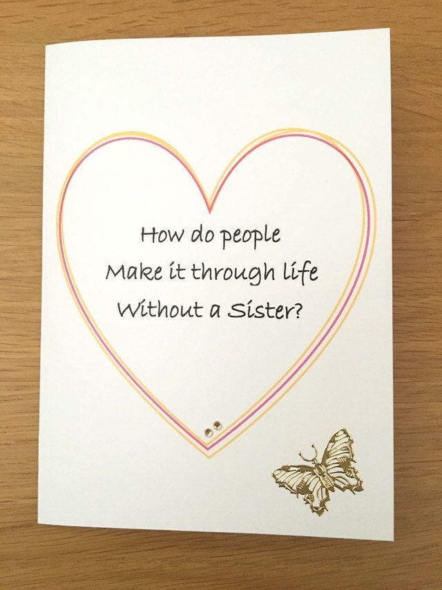 Card for Sisters Handmade Sisters Birthday Card Sisters Day - Etsy UK