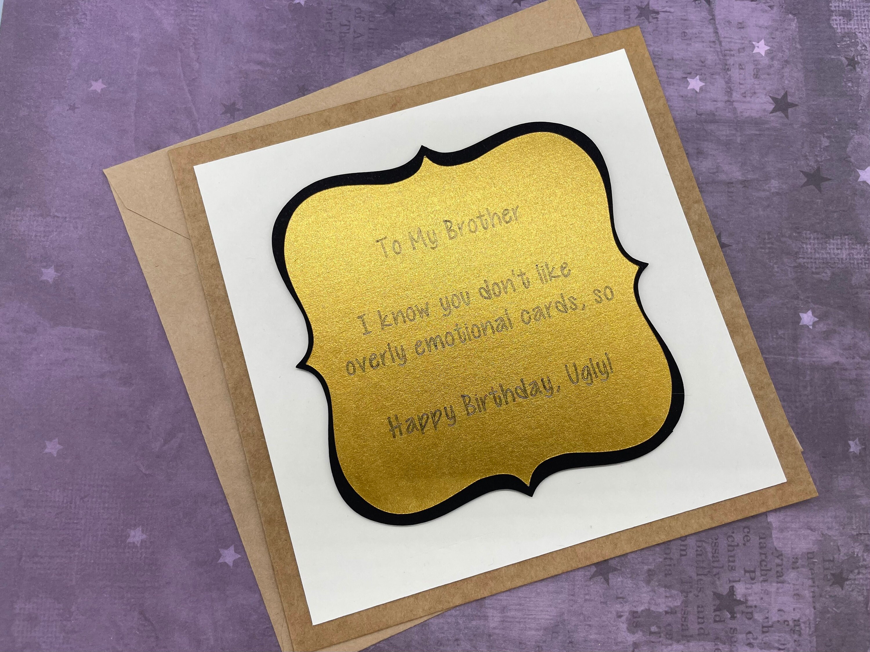 Funny Birthday Card for Brother, Birthday Brother, Insult Card, Banter ...