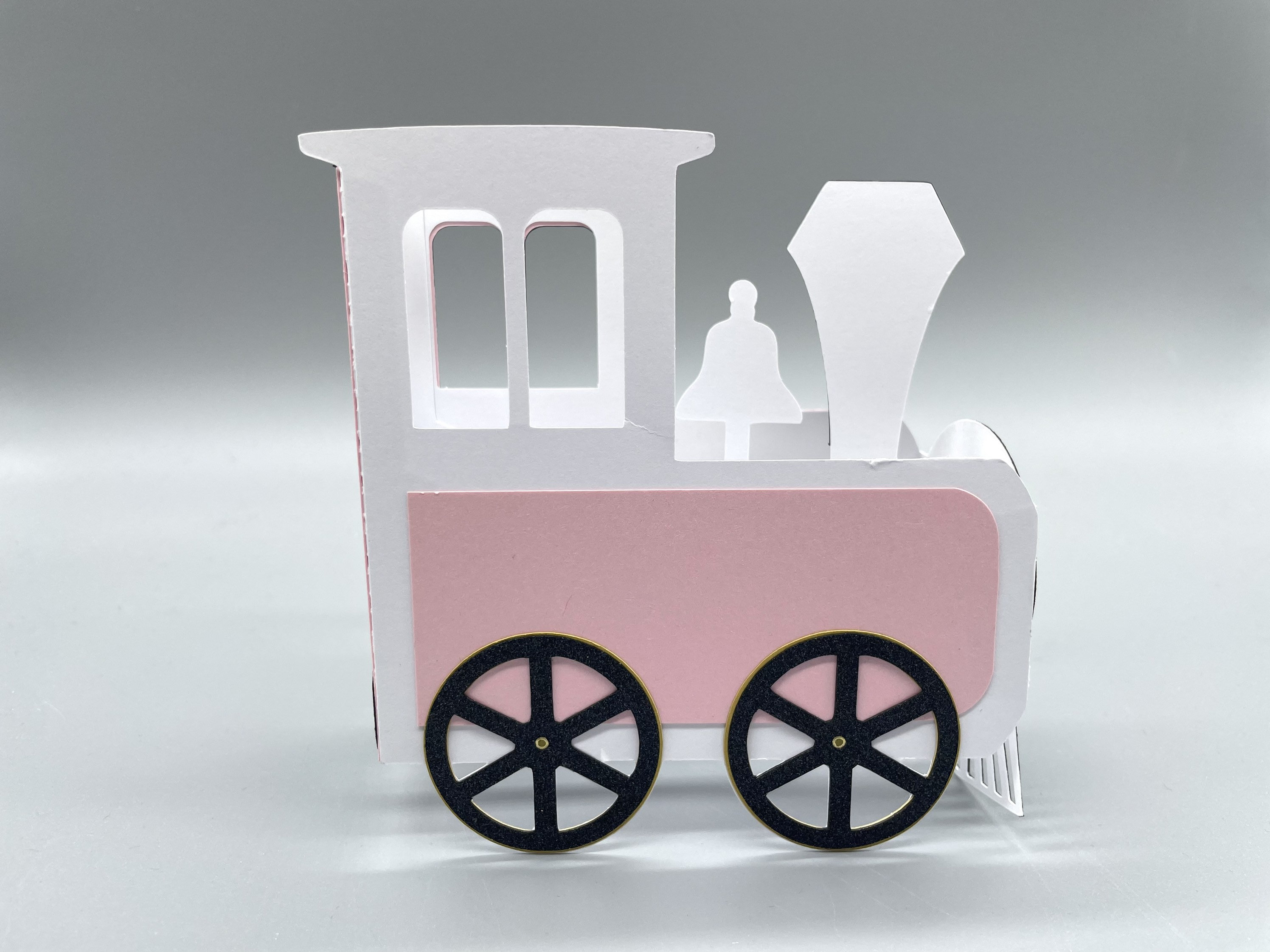Steam Engine 3d Box Card for Train Loving Child or Adult. Train Card ...