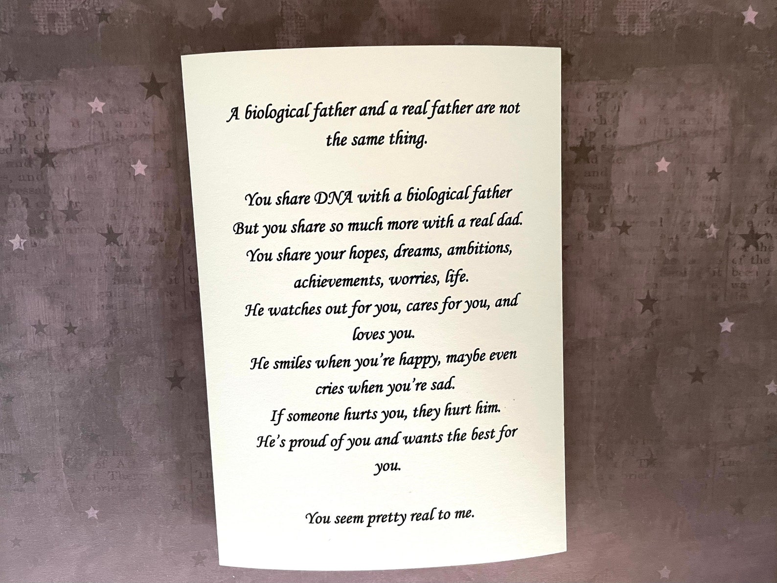 Card for Step Dad, Adopted Father, Stepdad Cards, Card for Non ...