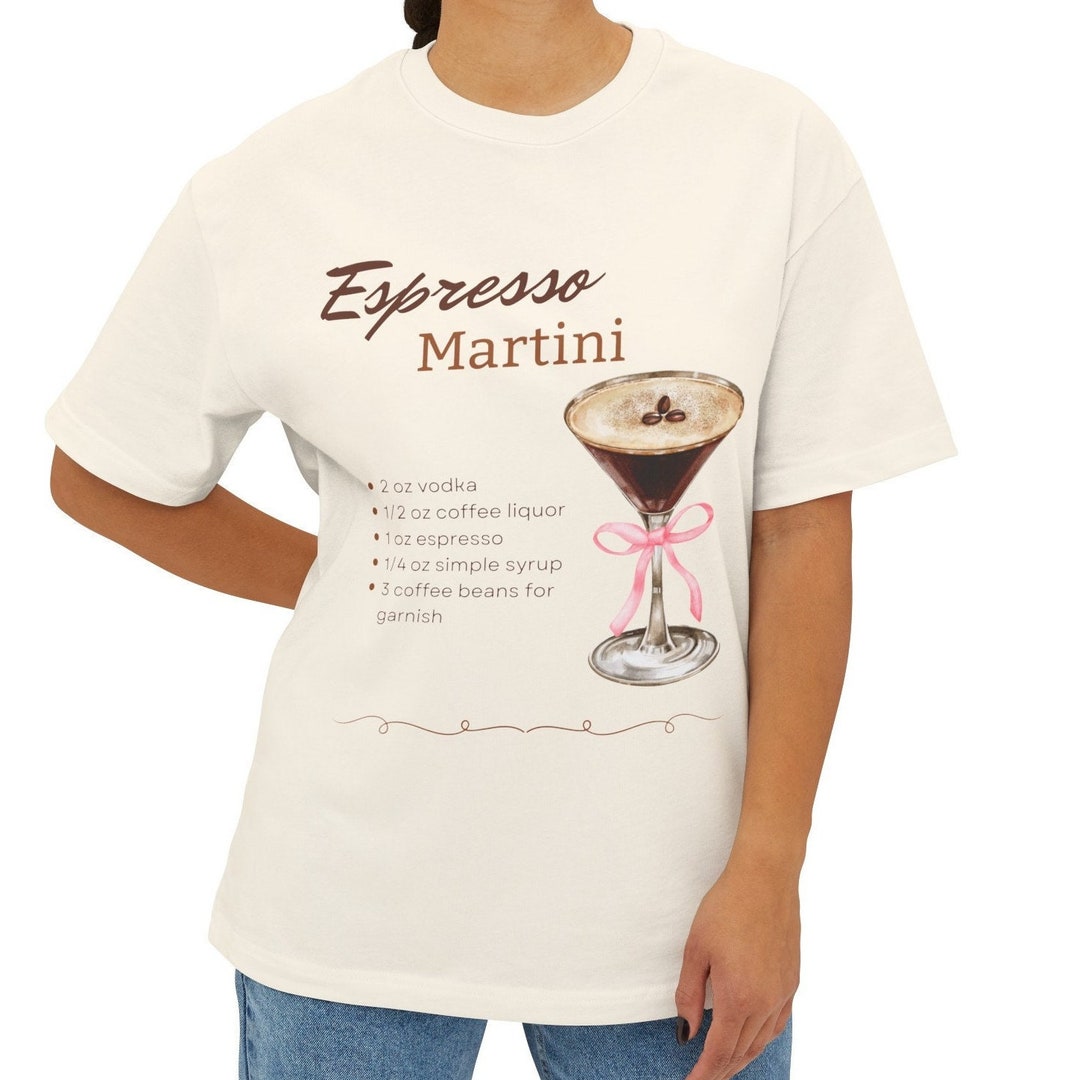 Espresso Martini Recipe Shirt: Trendy Cocktail Graphic Tee - Etsy